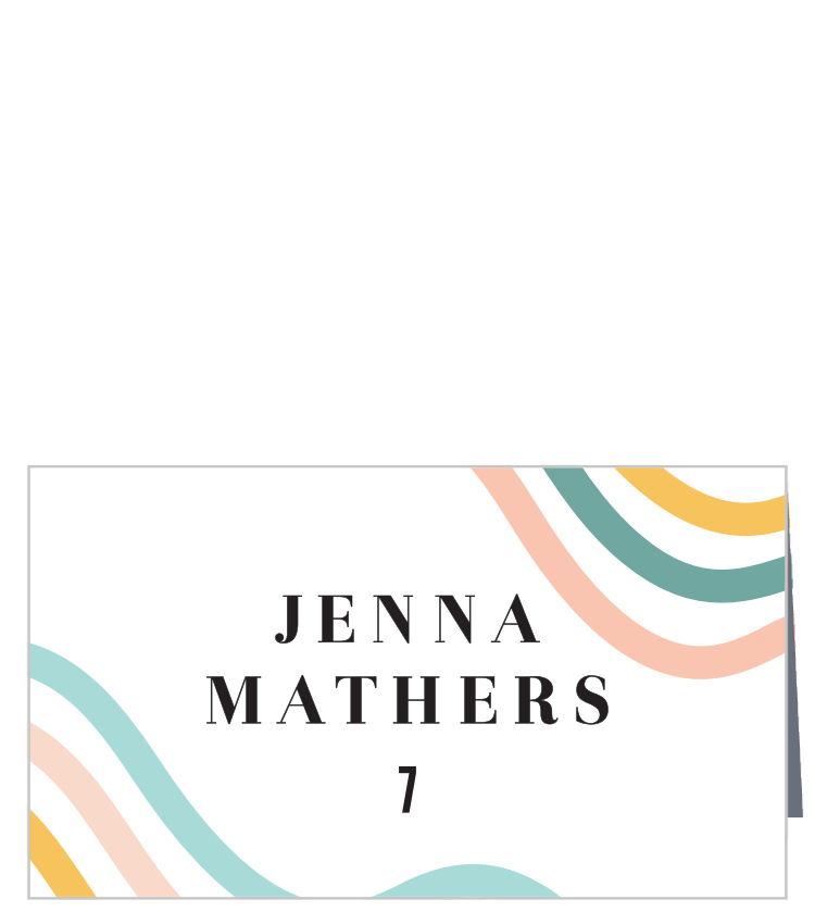 Mod Waves Place Cards by Basic Invite