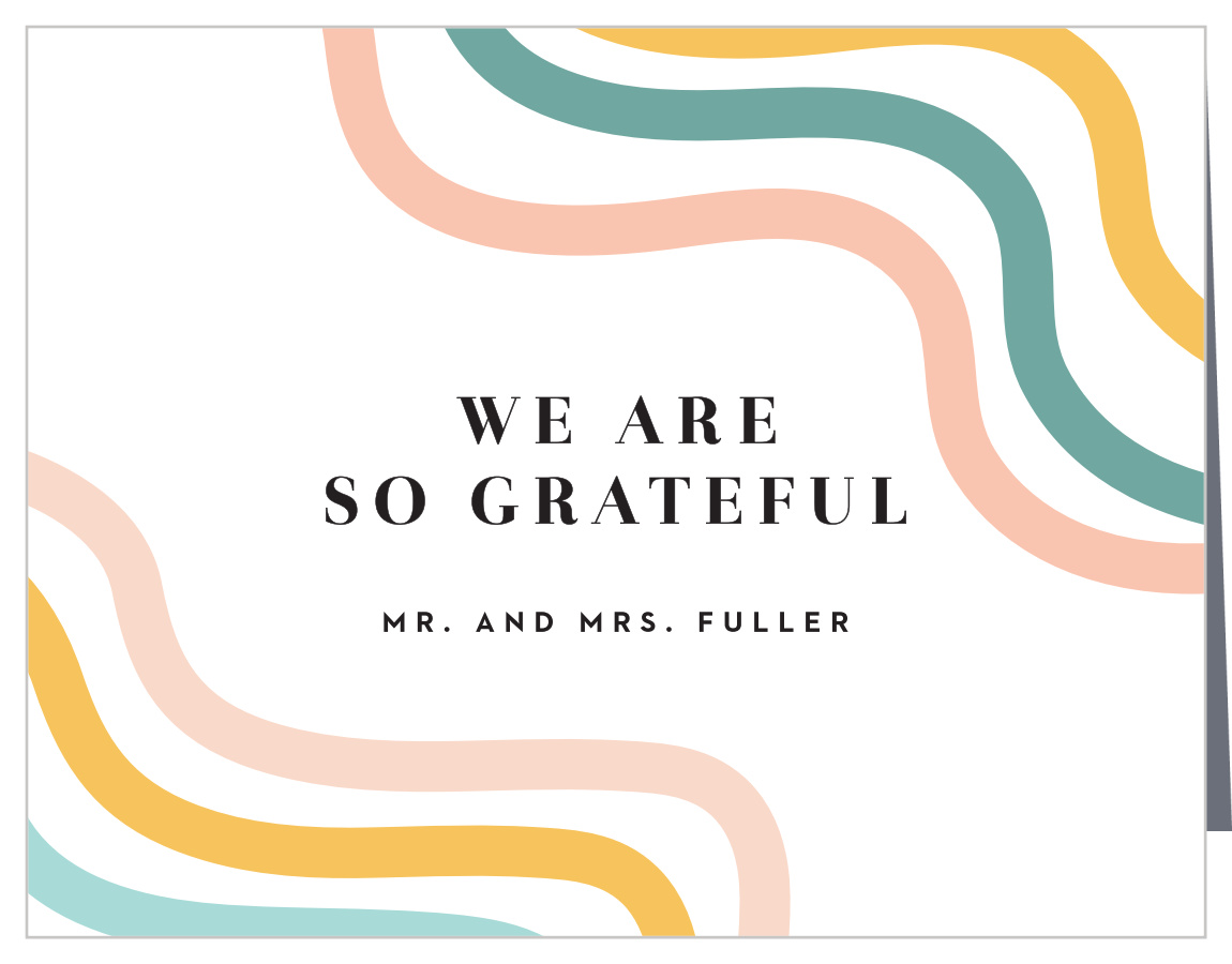 Mod Waves Wedding Thank You Cards by Basic Invite
