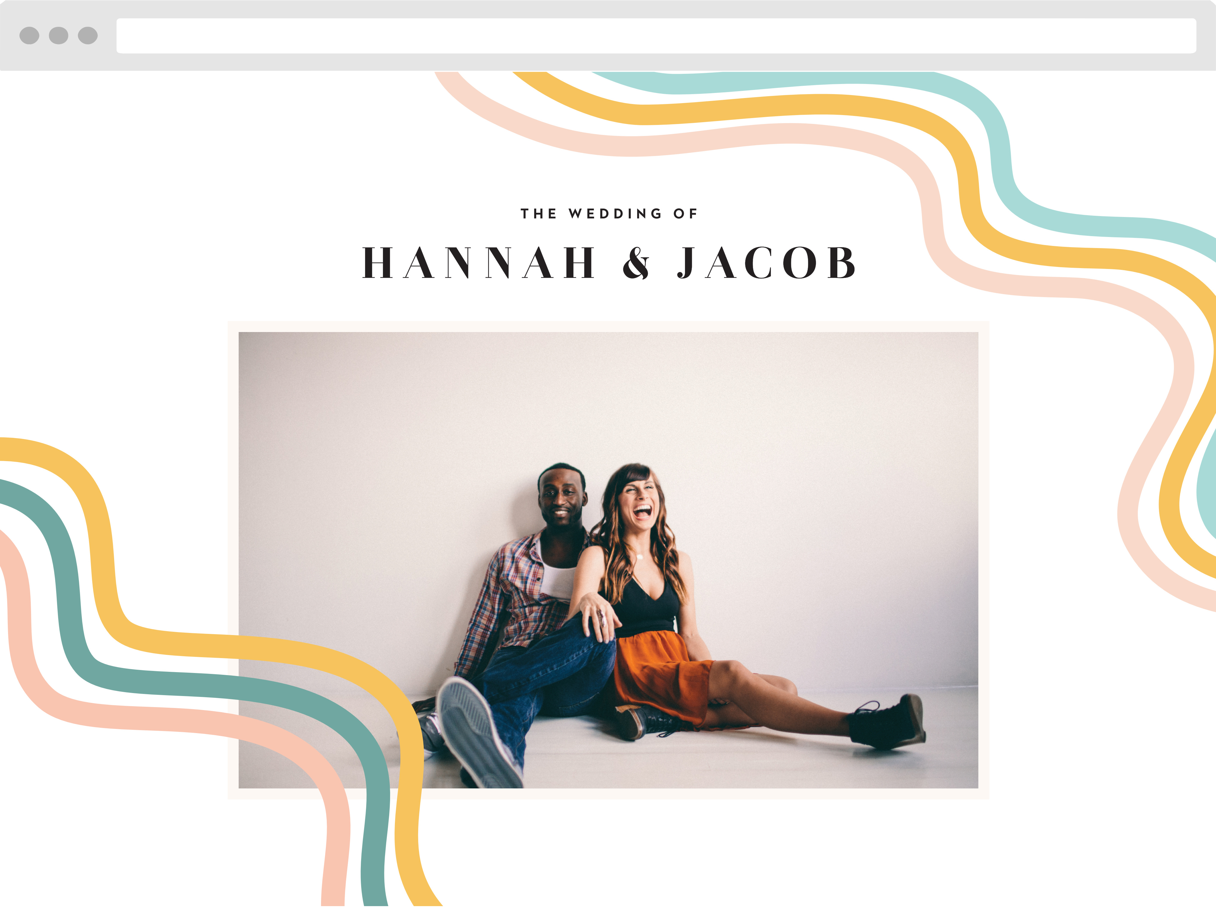 Mod Waves Wedding Website by Basic Invite