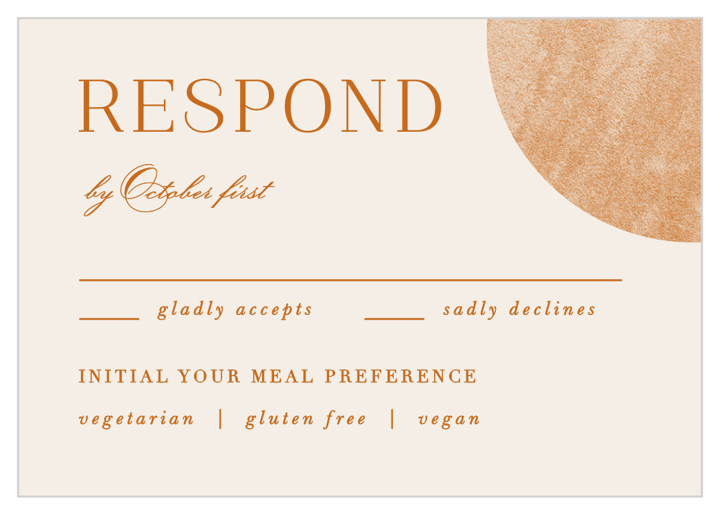 Earthy Mod Response Cards by Basic Invite