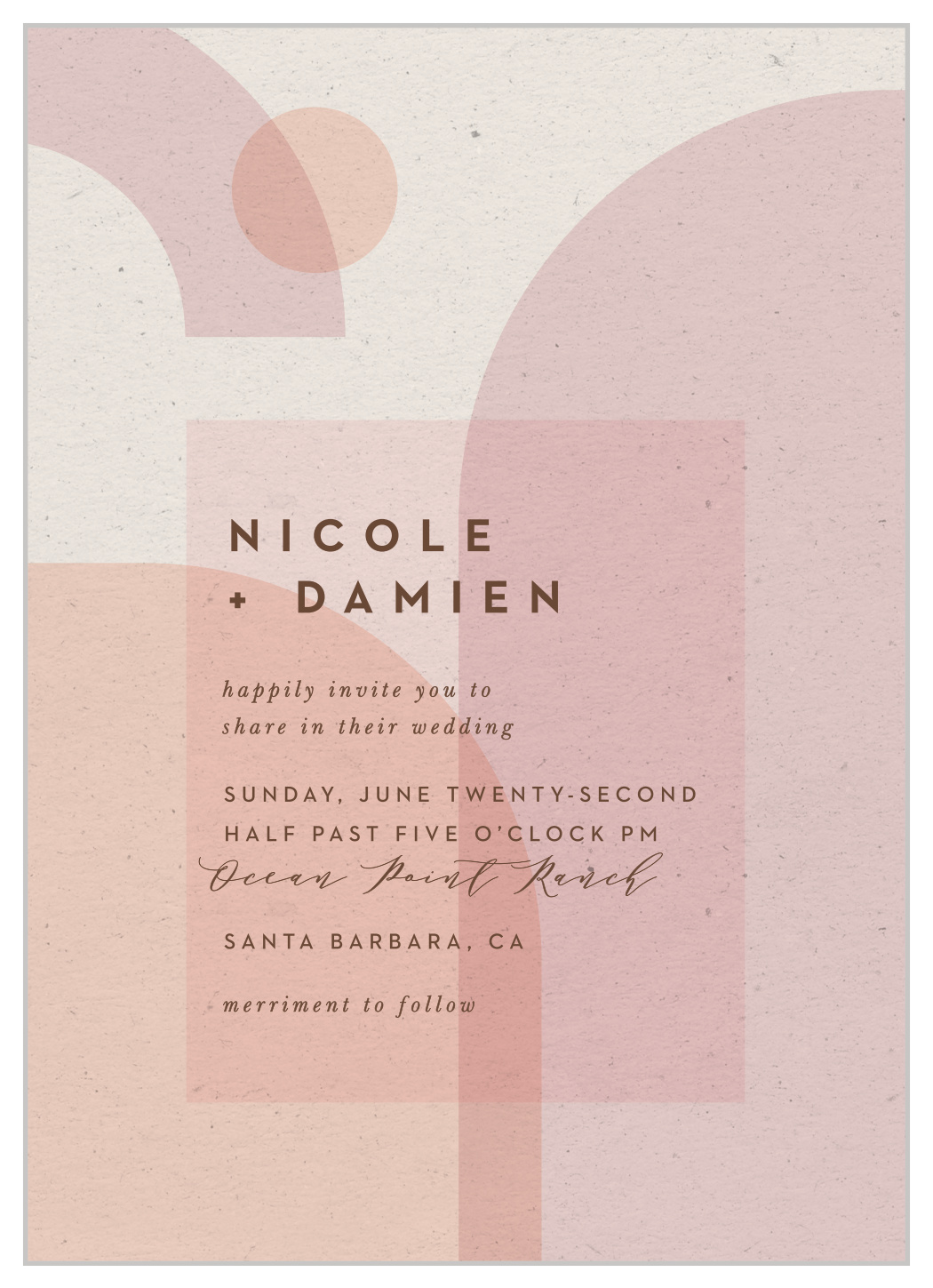 Mod Shapes Wedding Invitations by Basic Invite