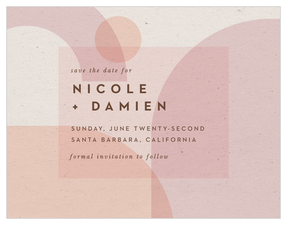 Mod Shapes Save the Date Cards by Basic Invite