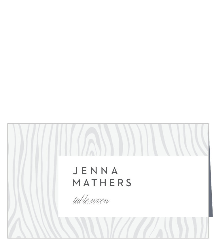 Wood Plank Place Cards by Basic Invite