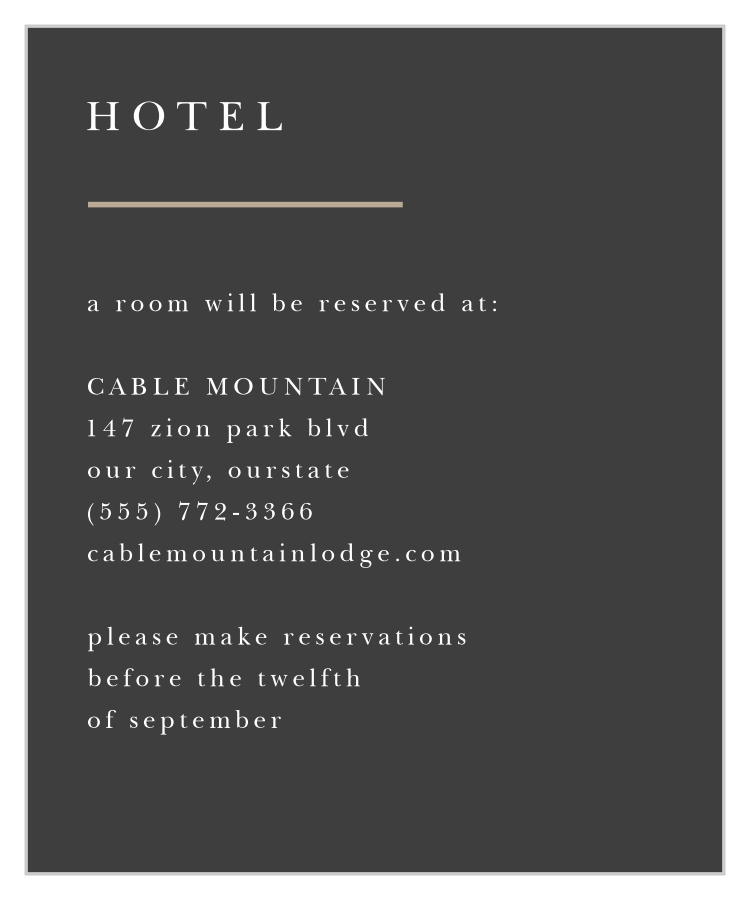 Garden Roses Accommodation Cards by Basic Invite