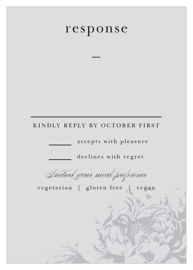 Etched Peony Wedding Invitations by Basic Invite
