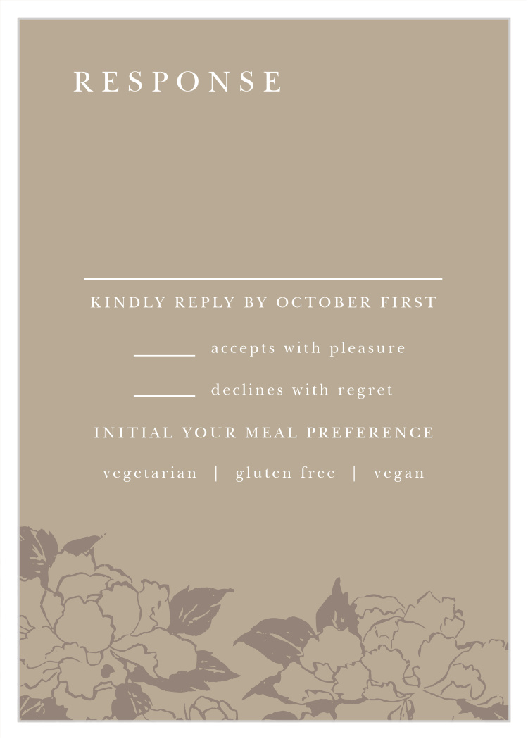 Garden Roses Response Cards by Basic Invite