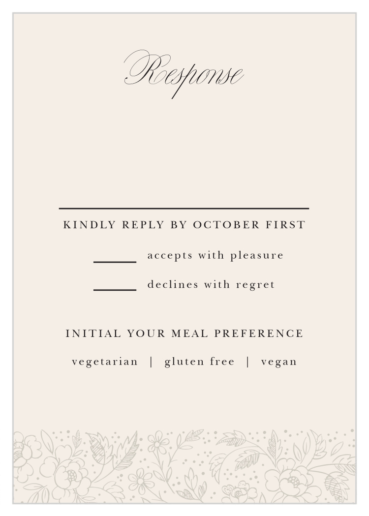 Botanical Border Response Cards by Basic Invite