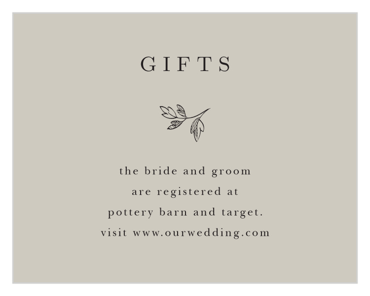 Botanical Border Registry Cards by Basic Invite