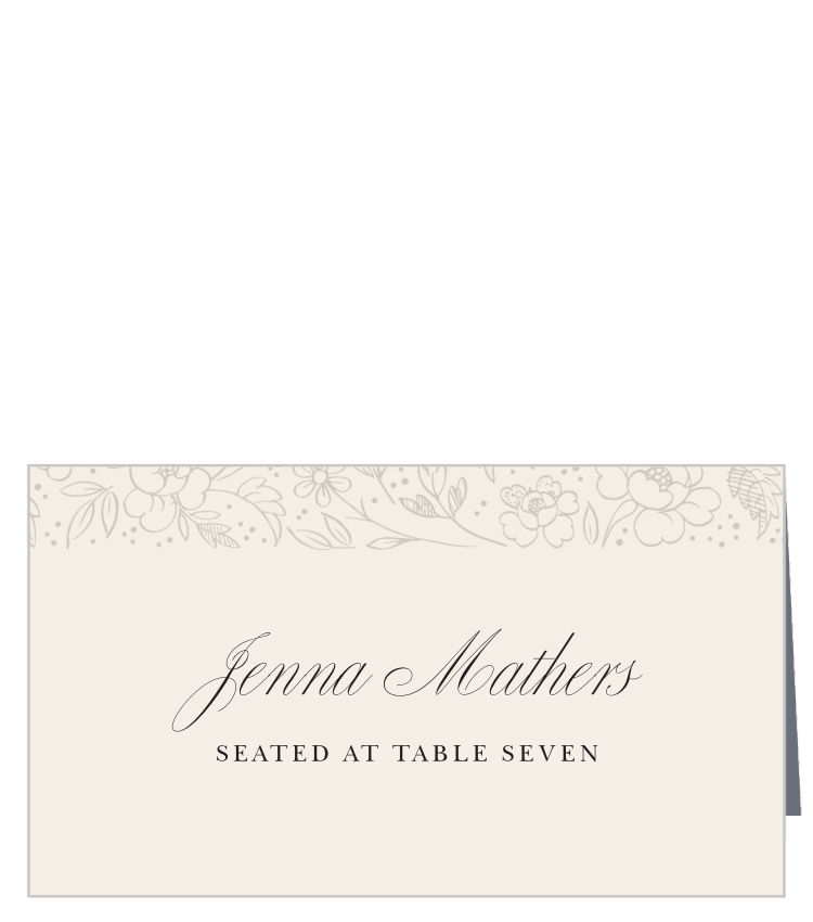 Botanical Border Place Cards by Basic Invite