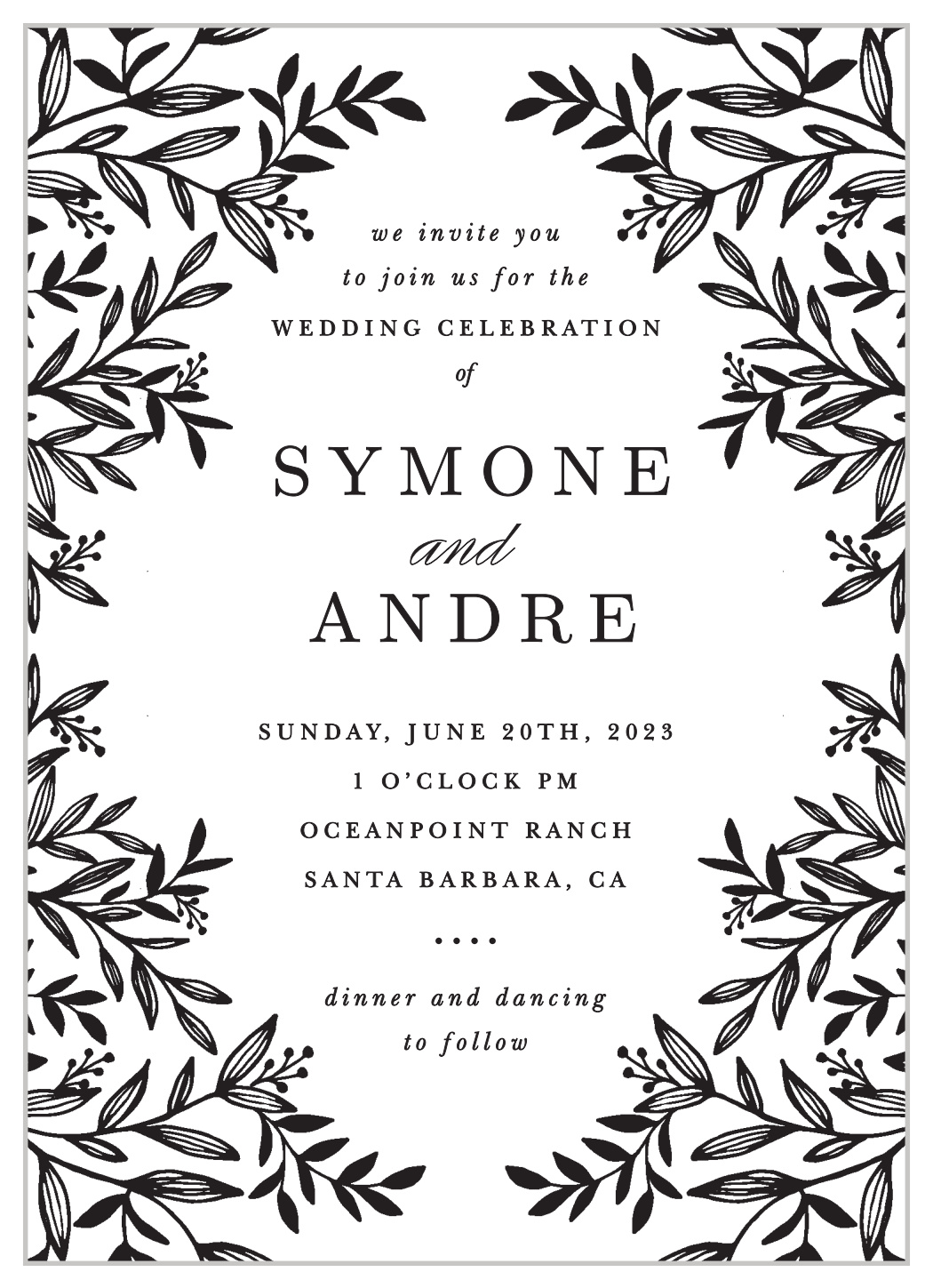 Pen Drawn Wedding Invitations by Basic Invite