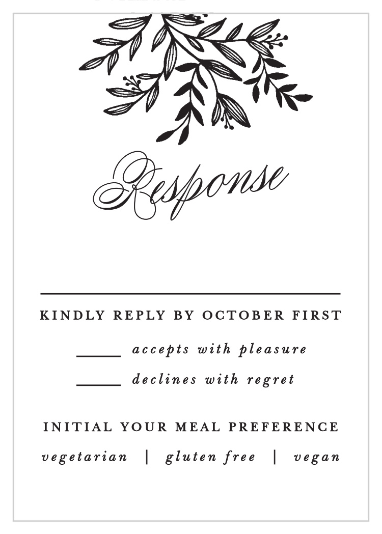 Pen Drawn Response Cards by Basic Invite