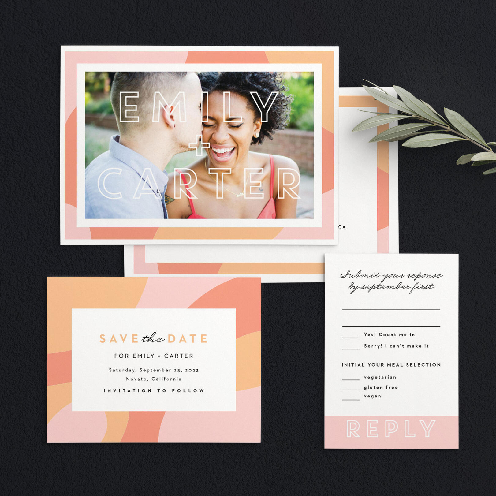 Transparent Text Wedding Invitations by Basic Invite