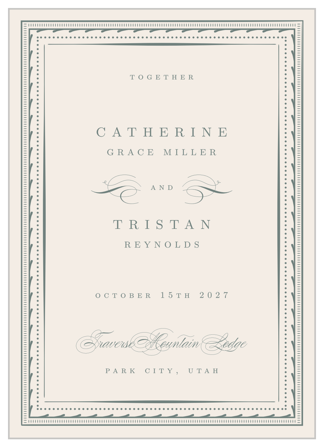 Ornate Framing Wedding Invitations by Basic Invite