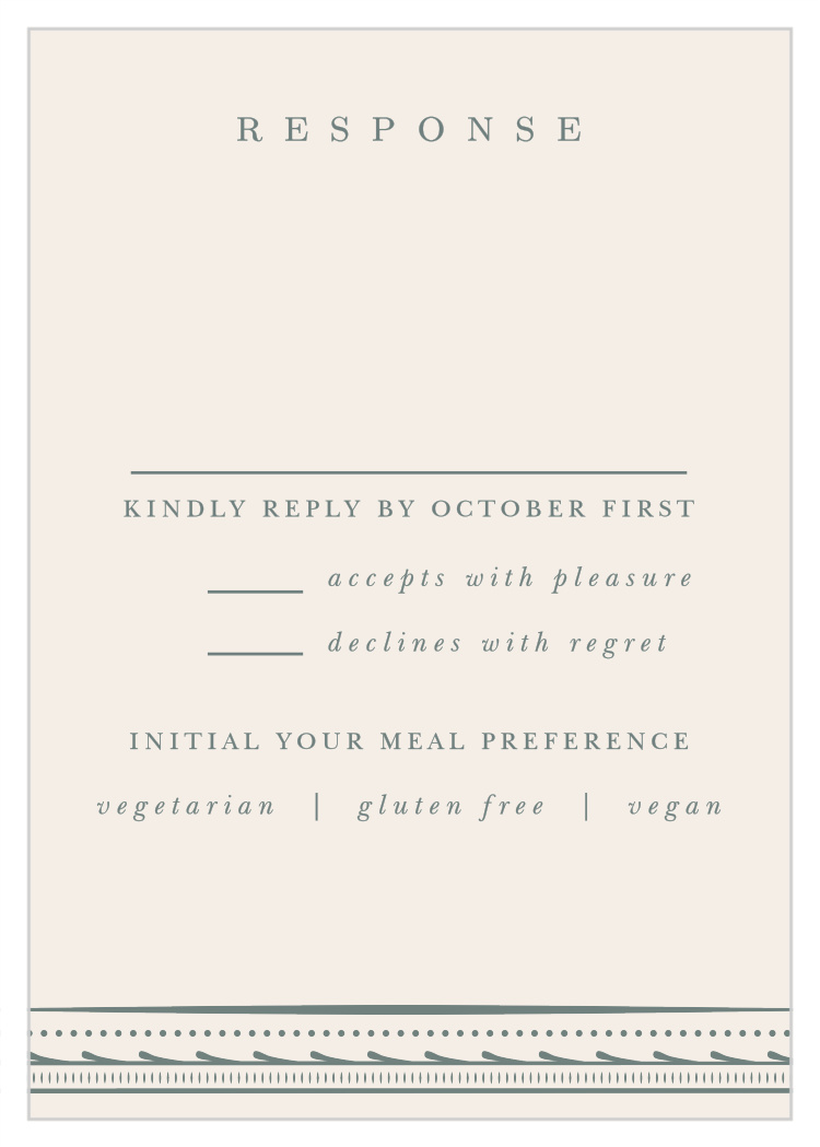 Ornate Framing Response Cards by Basic Invite