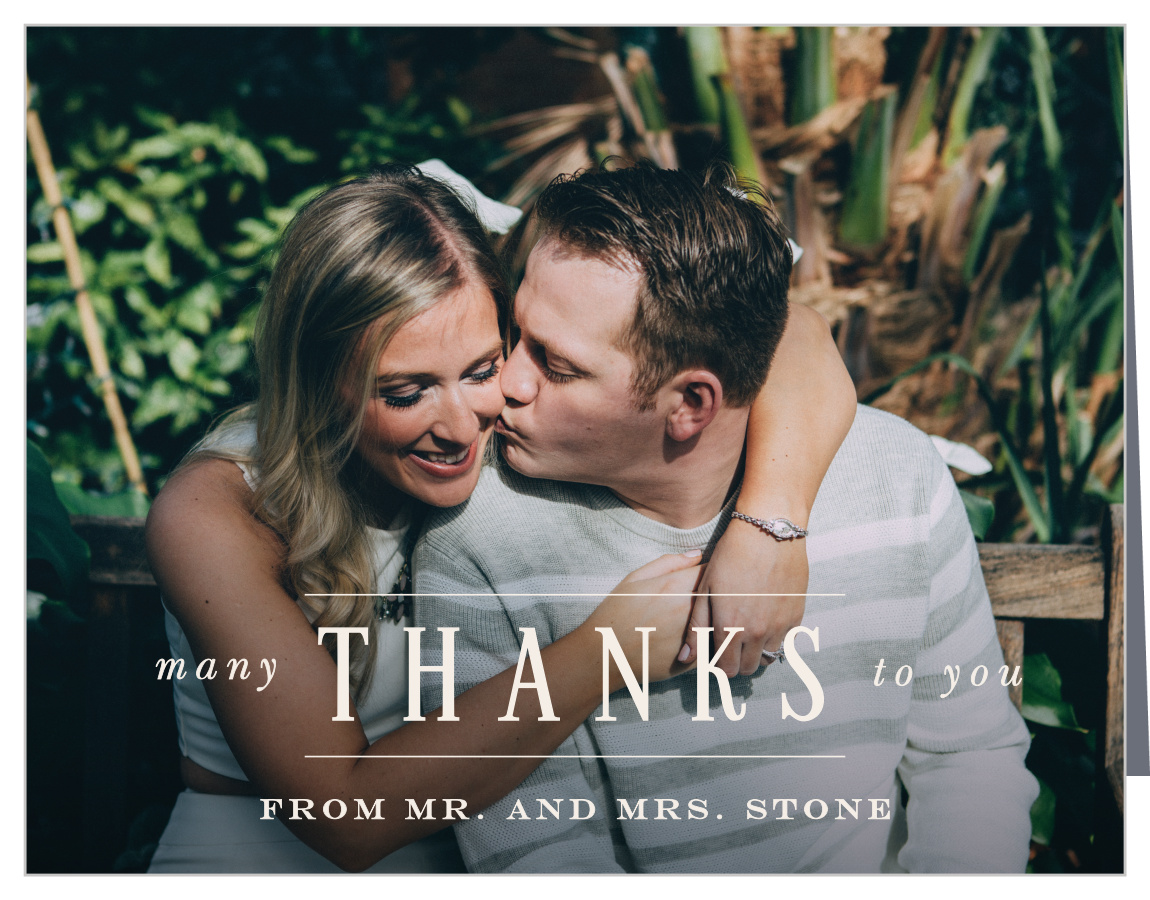 Formal Charm Wedding Thank You Cards by Basic Invite