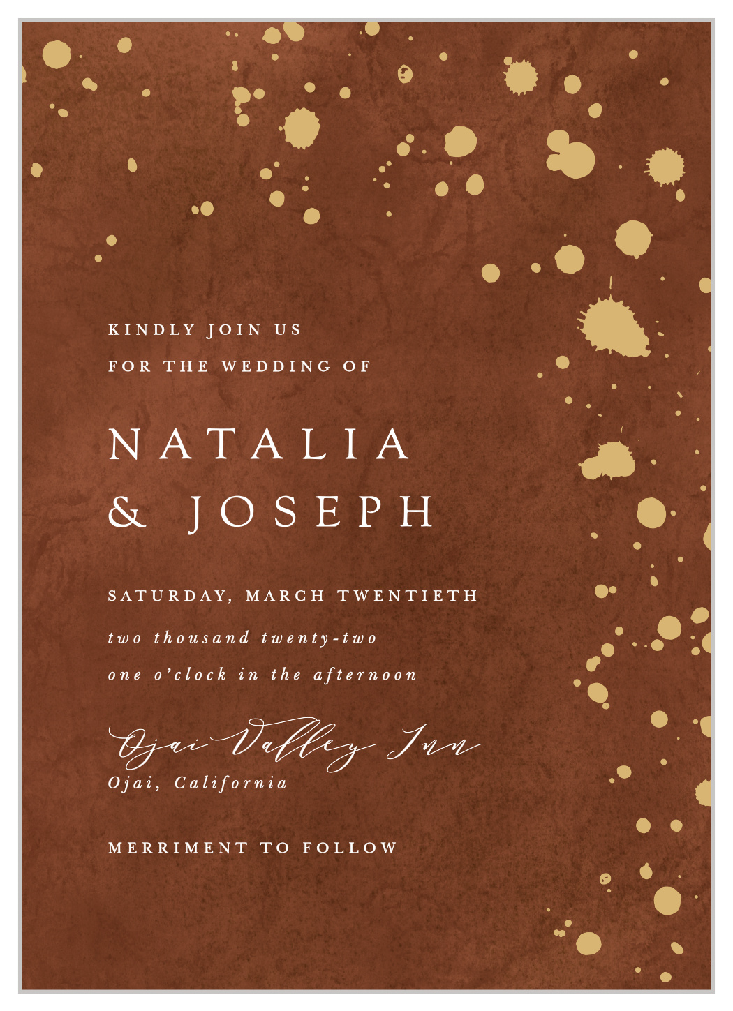 Painted Stone Wedding Invitations by Basic Invite