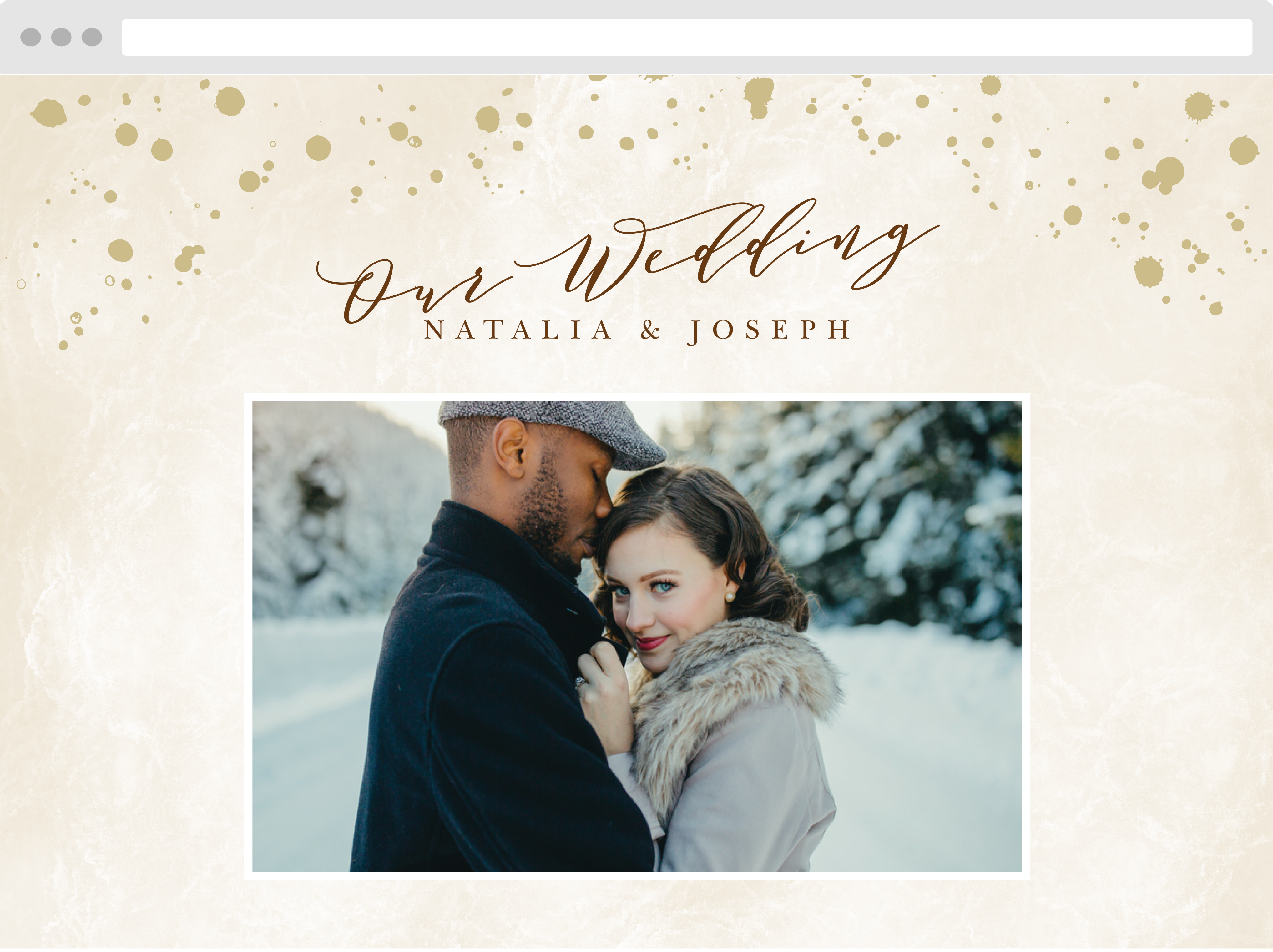 Painted Stone Wedding Website by Basic Invite