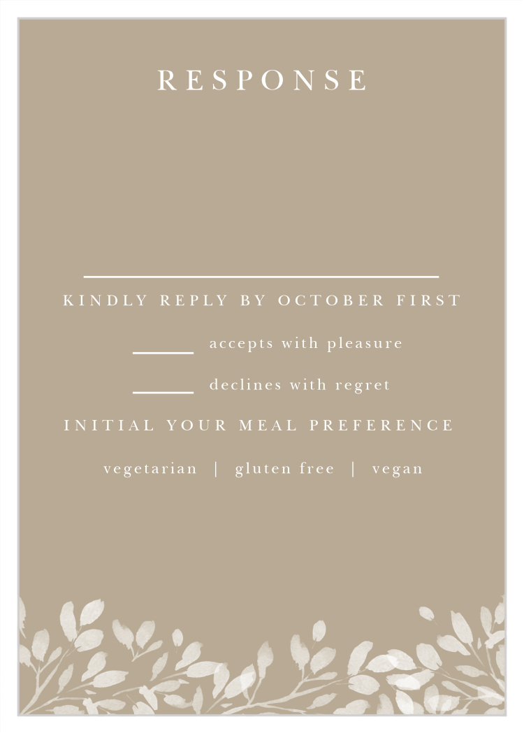 Hanging Canopy Response Cards by Basic Invite