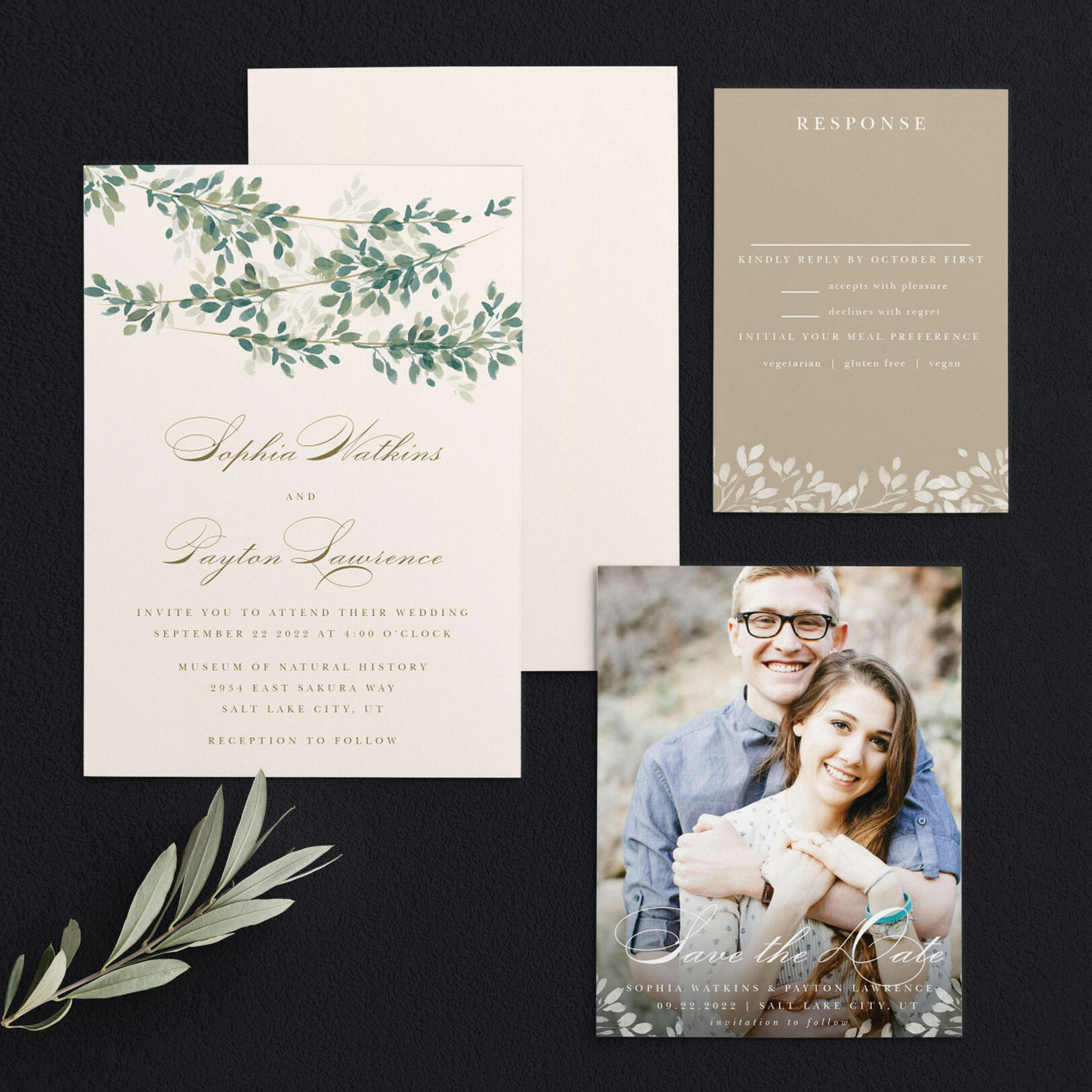Hanging Canopy Wedding Invitations by Basic Invite