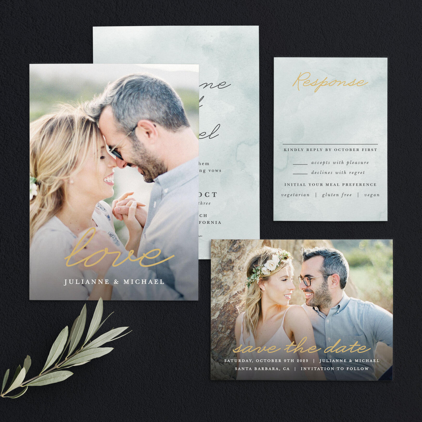 True Love Story Wedding Invitations by Basic Invite