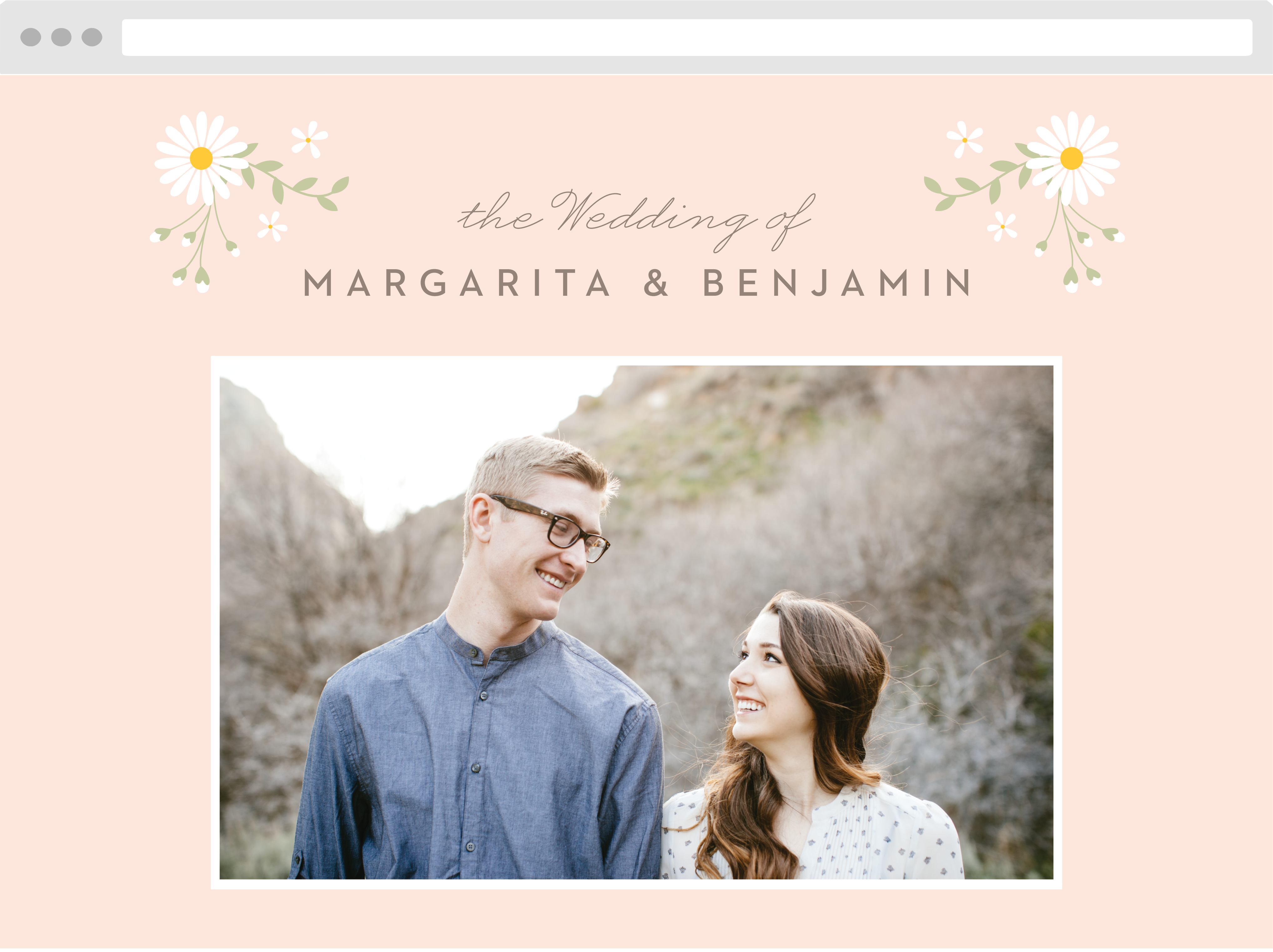 Summer Daisy Wedding Website by Basic Invite