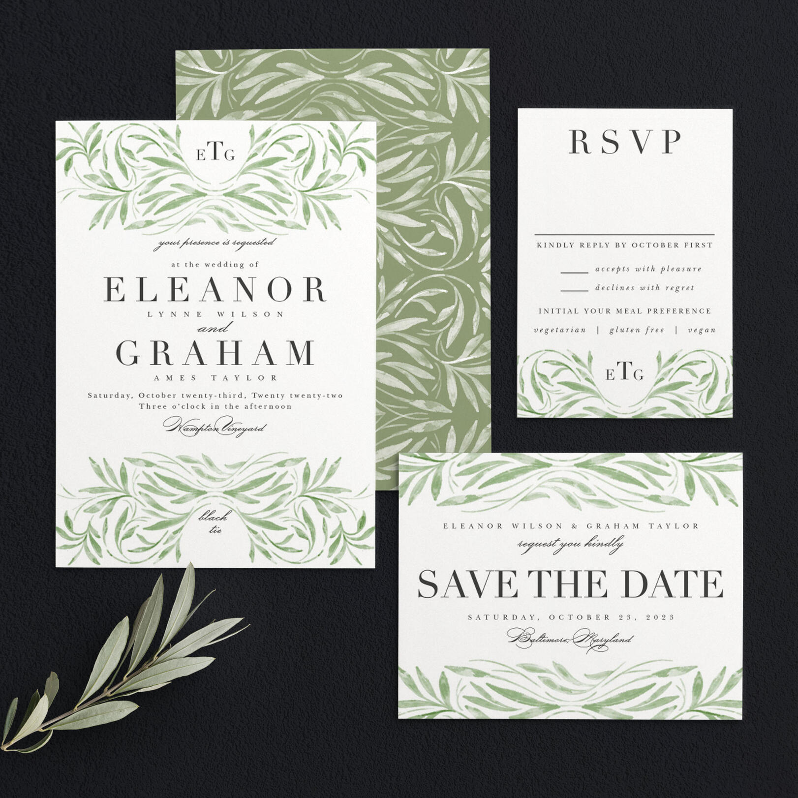 Engraved Elegance Response Cards by Basic Invite