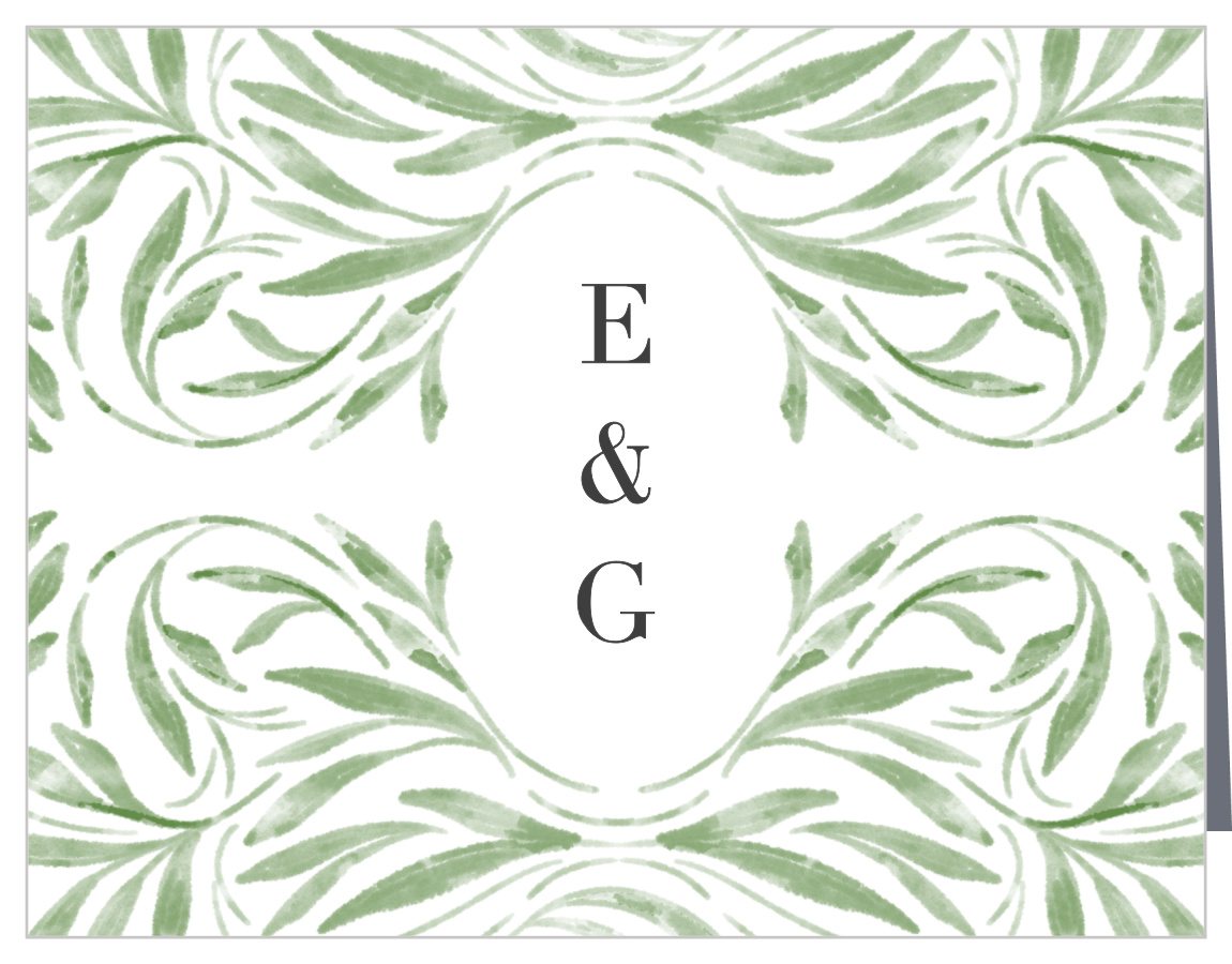 Engraved Elegance Wedding Thank You Cards by Basic Invite