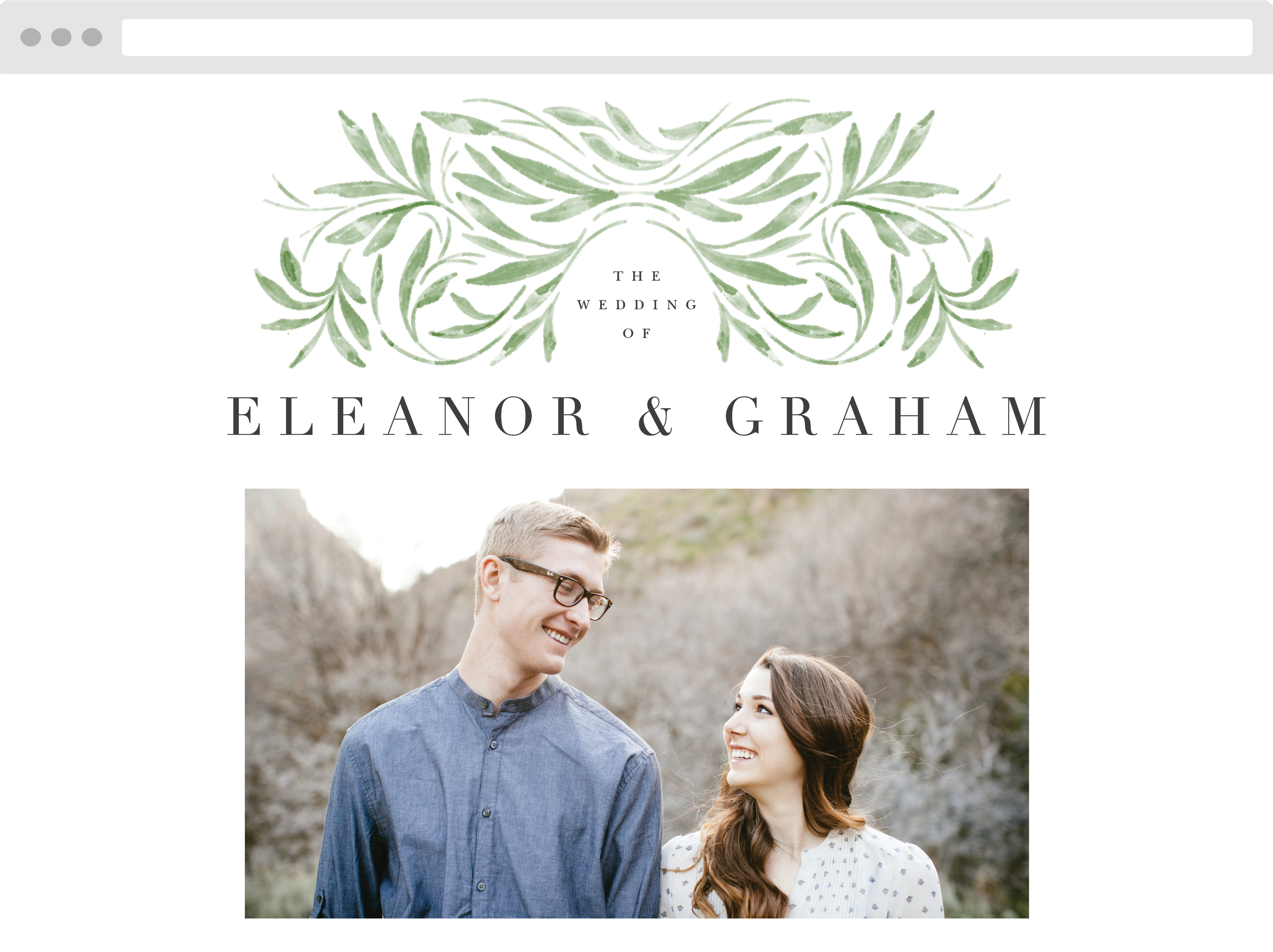 Engraved Elegance Wedding Website by Basic Invite