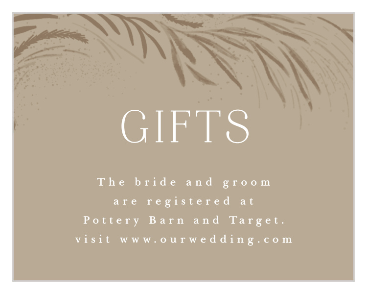 Botanical Romance Registry Cards by Basic Invite