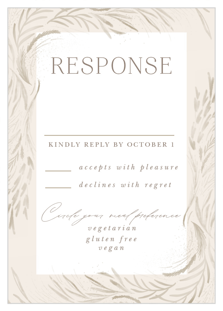 Botanical Romance Response Cards by Basic Invite