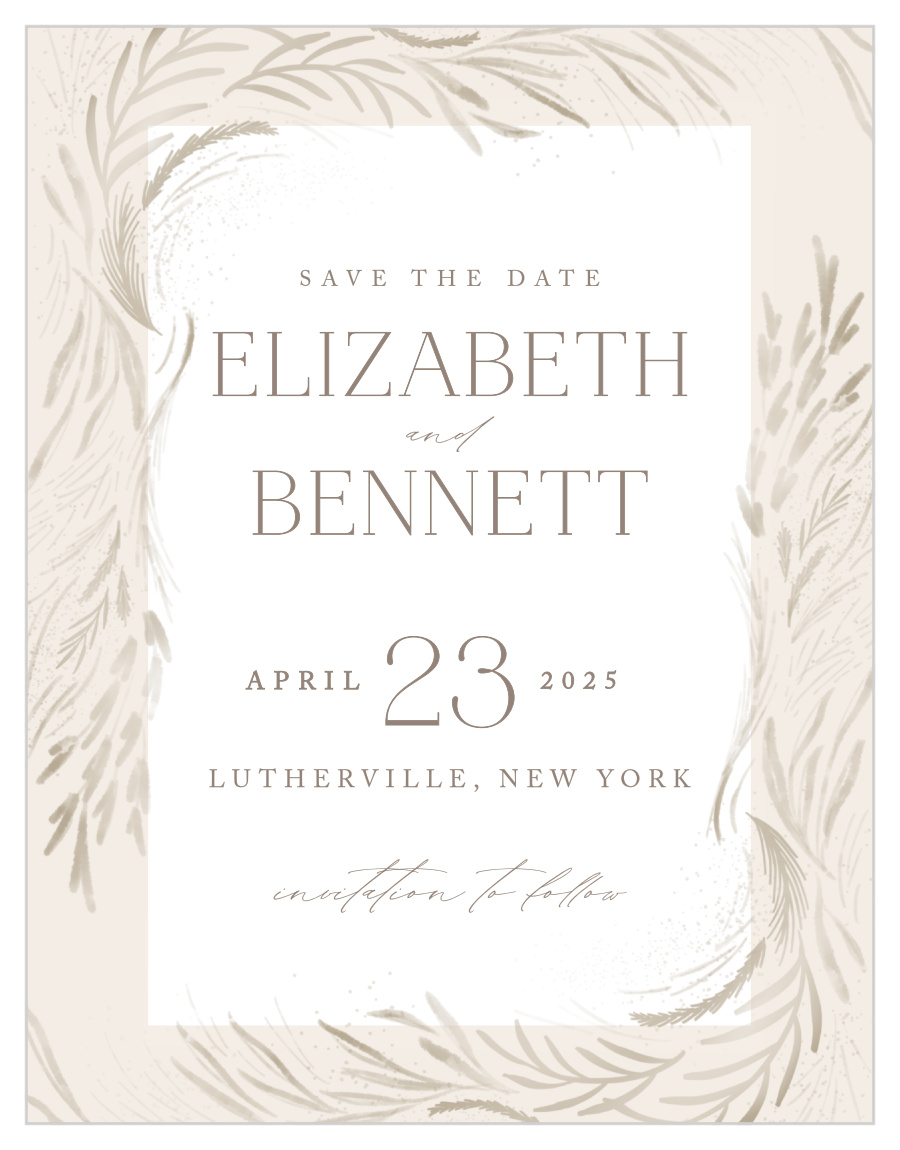 Botanical Romance Save the Date Cards by Basic Invite