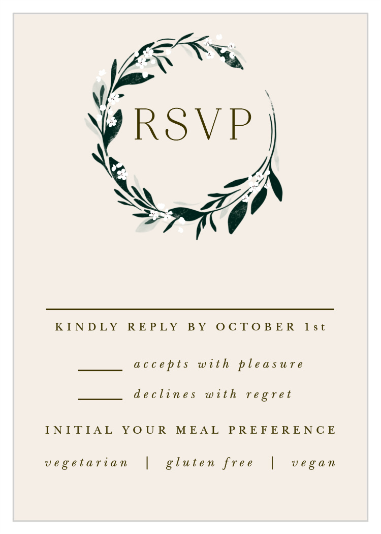Encircled Elegance Response Cards by Basic Invite