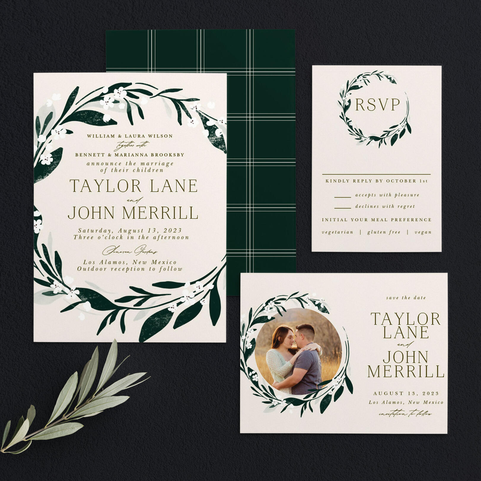 Encircled Elegance Response Cards by Basic Invite