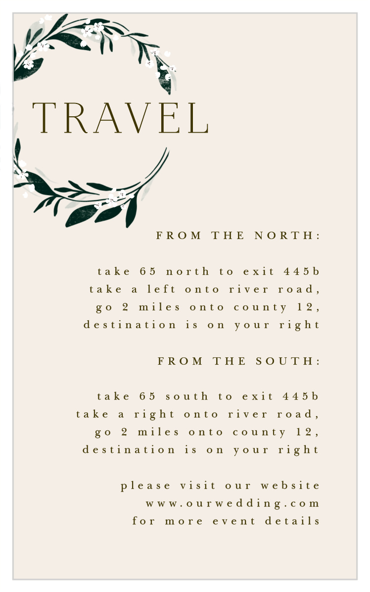 Encircled Elegance Direction Cards by Basic Invite