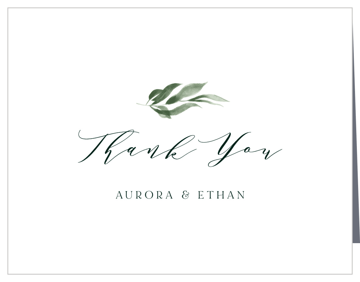 Verdant Vine Wedding Thank You Cards by Basic Invite