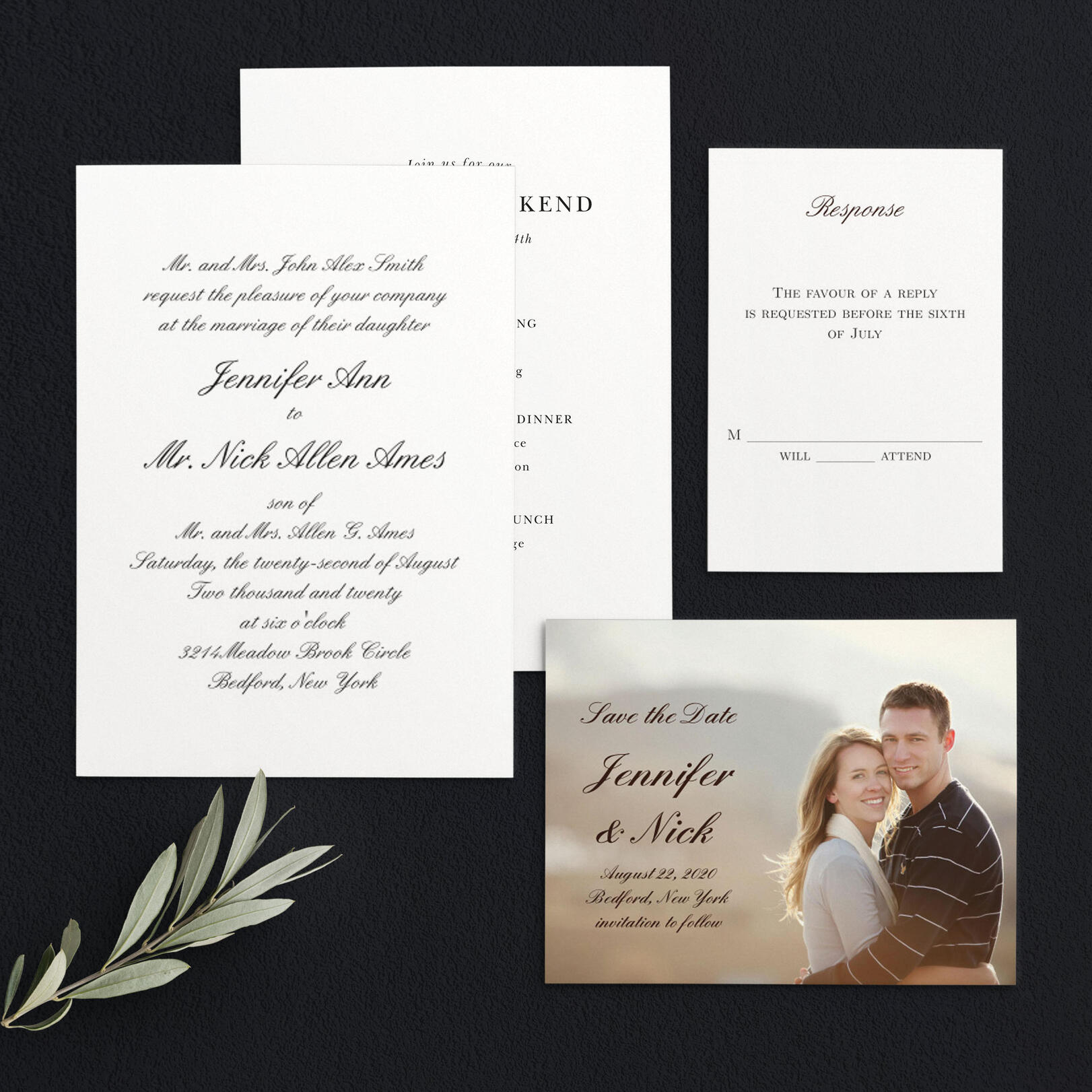 Simple Luxury Wedding Invitation