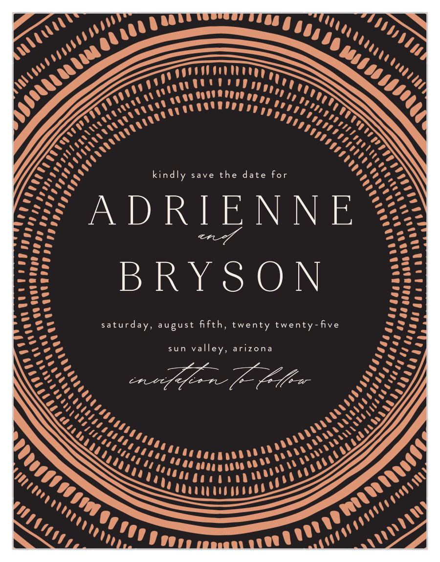 Boho Radiance Save the Date Cards by Basic Invite