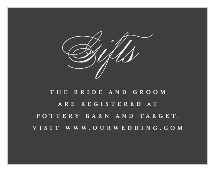 Classical Statement Registry Cards by Basic Invite