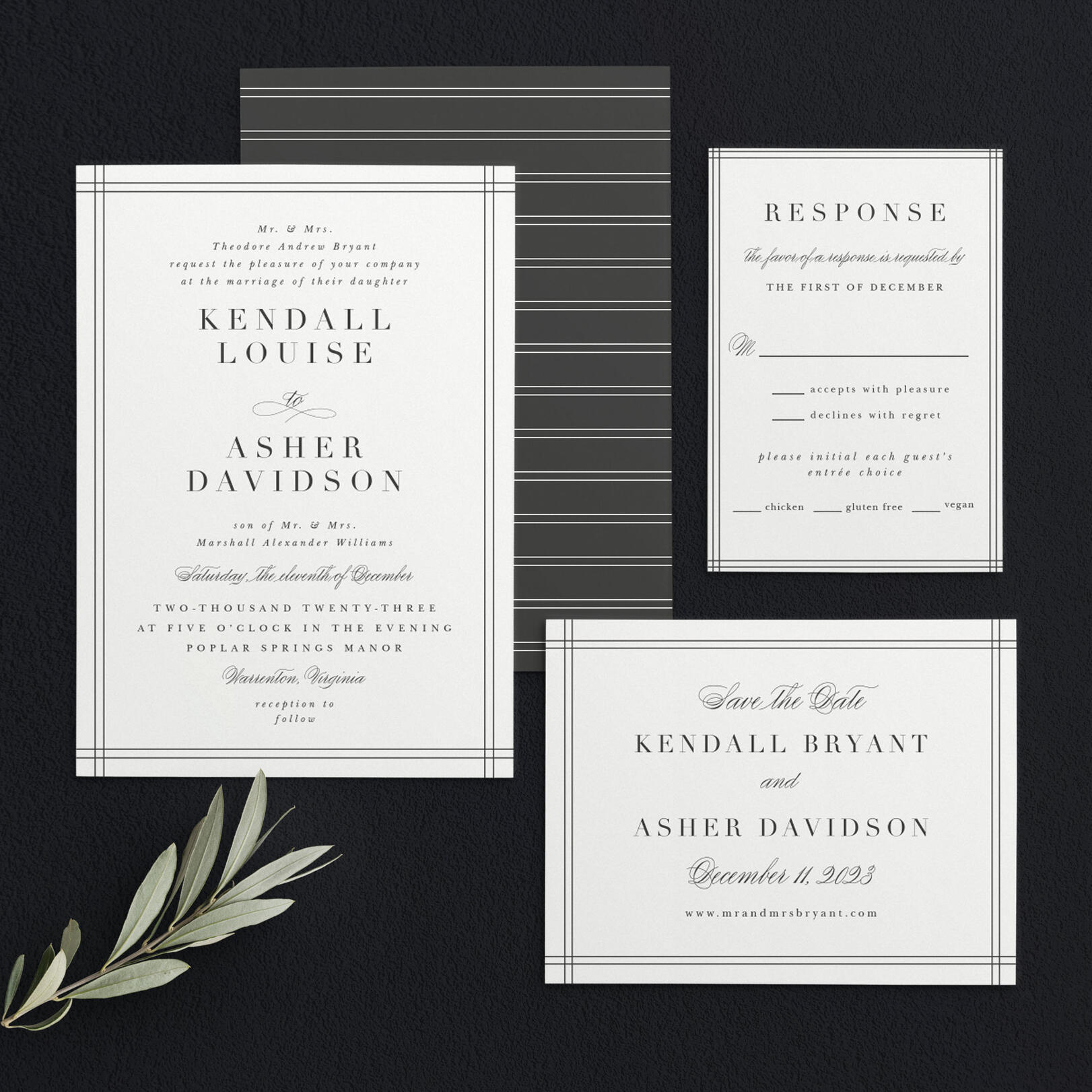 Classical Statement Save the Date Cards by Basic Invite