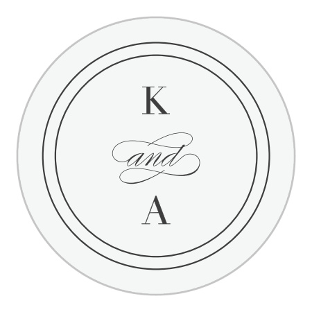 Classical Statement Wedding Stickers by Basic Invite
