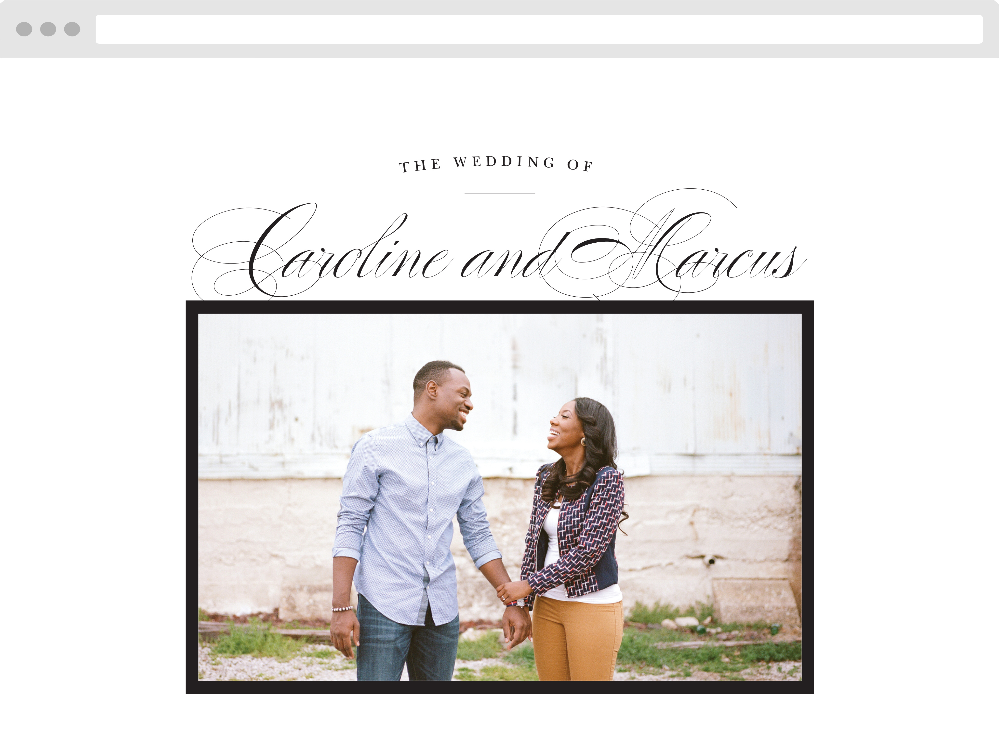 Considered Cursive Wedding Website by Basic Invite