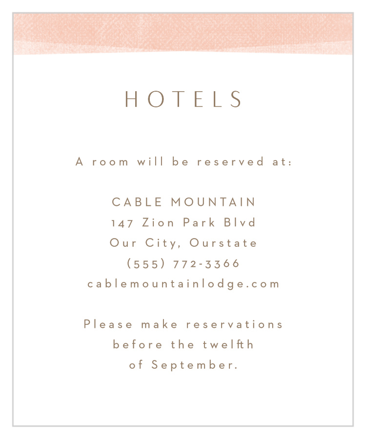 Artful Arch Accommodation Cards by Basic Invite