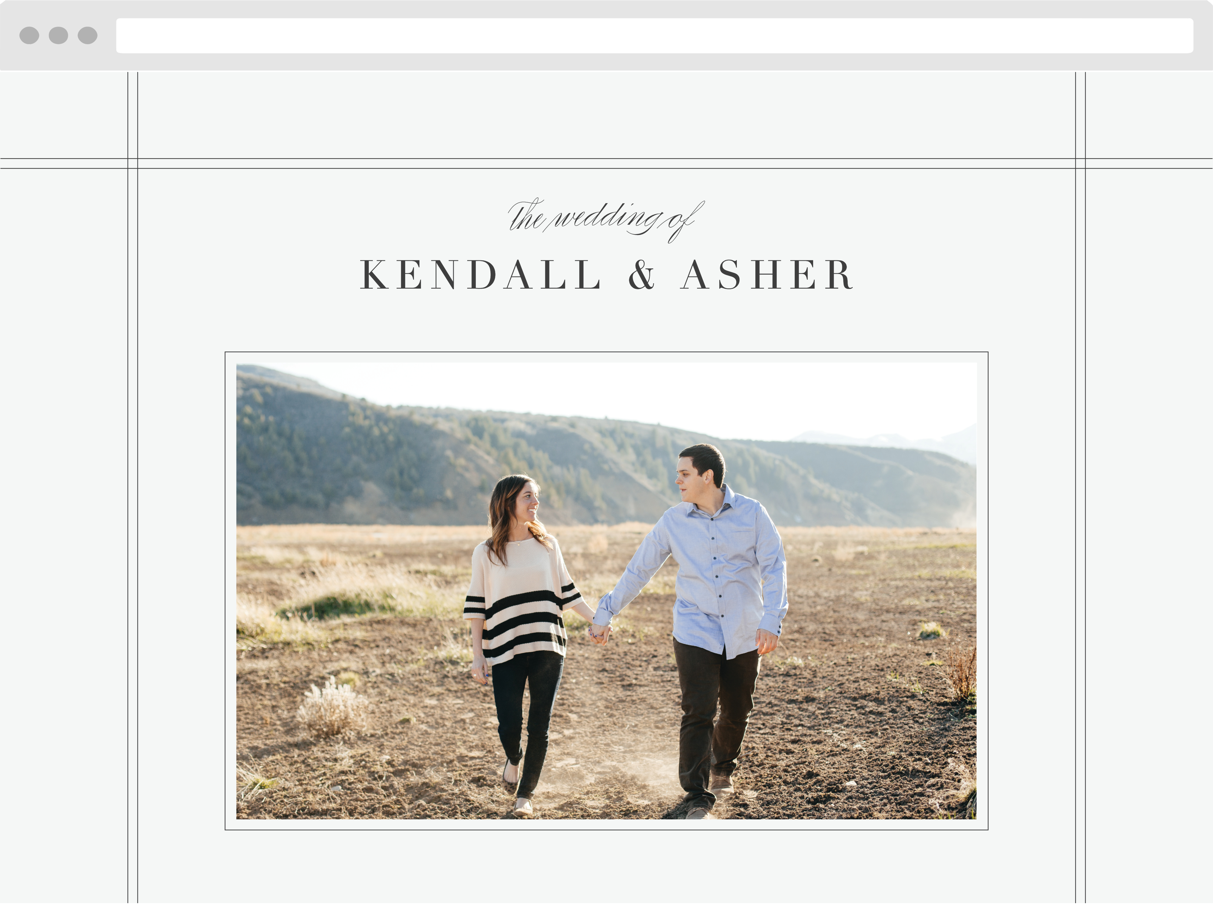 Classical Statement Wedding Website by Basic Invite