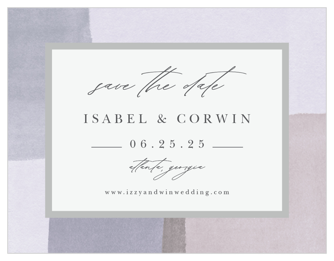 Watercolor Layers Save the Date Magnets by Basic Invite