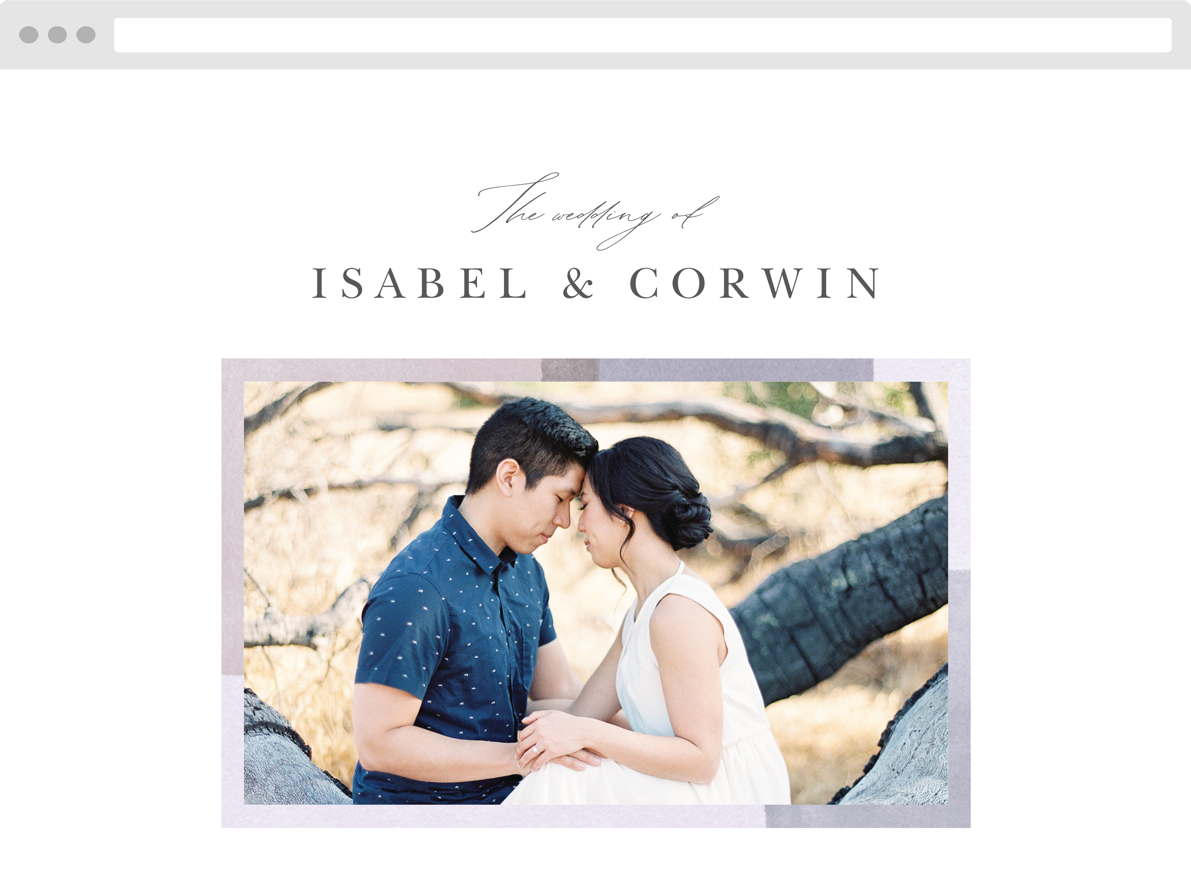 Watercolor Layers Wedding Website by Basic Invite