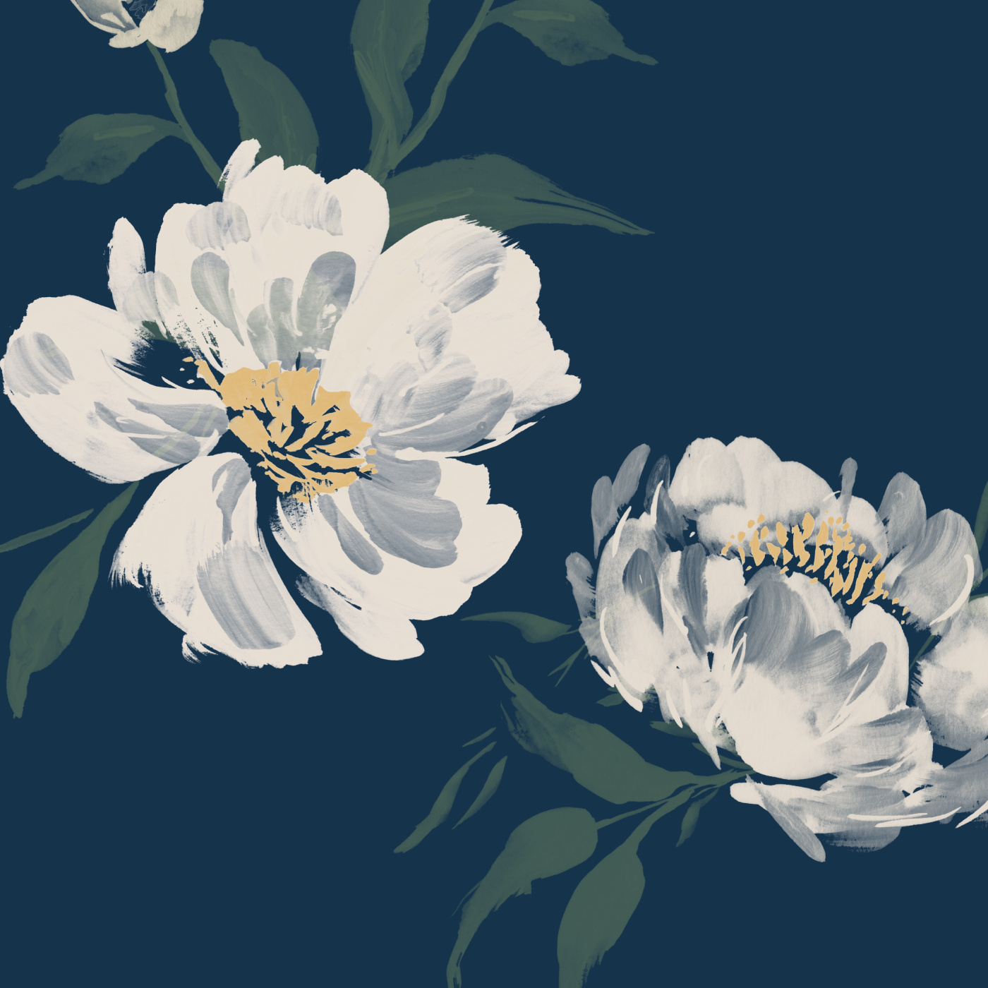 Painted Peonies Peel And Stick Removable Wallpaper | Love vs. Design