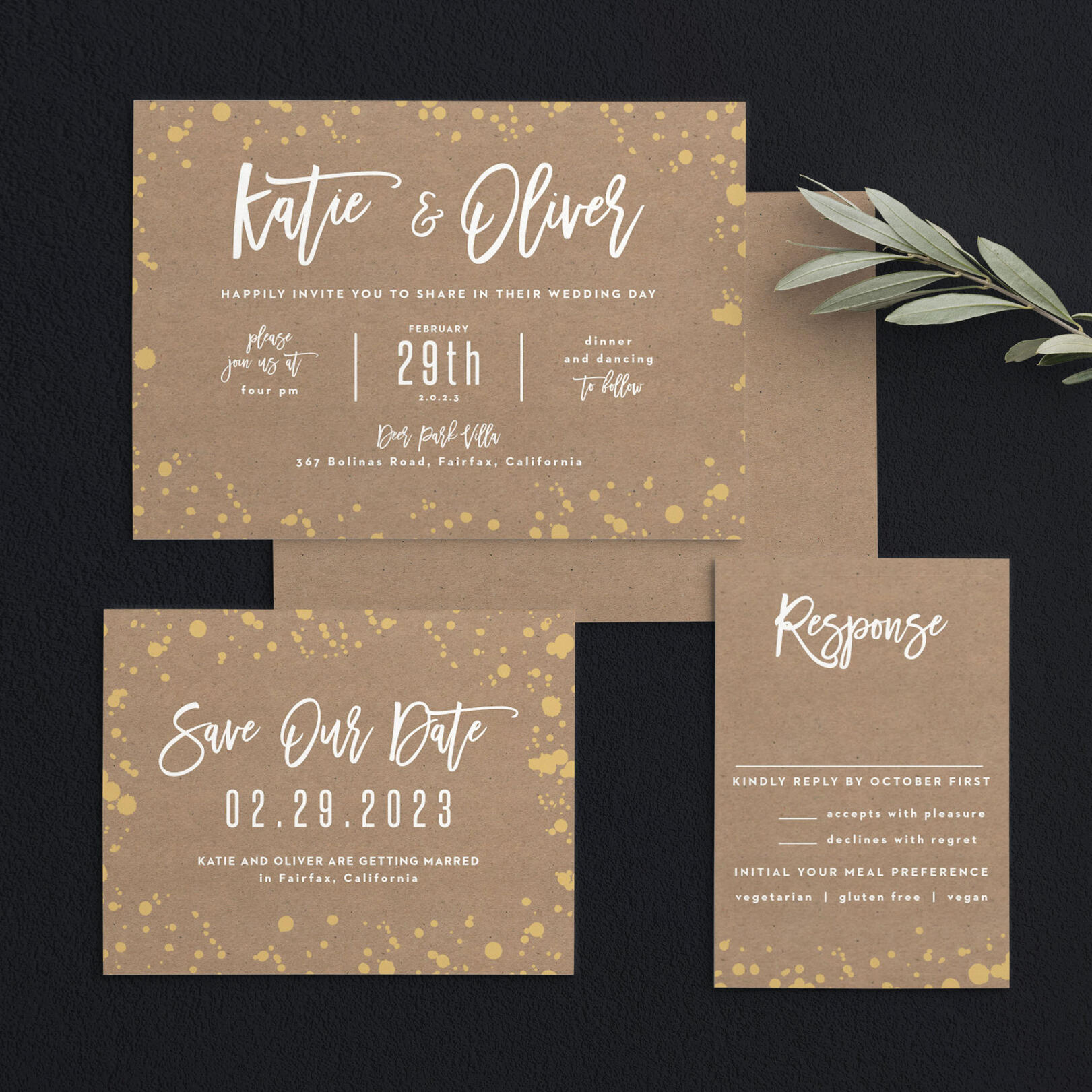 Classic Kraft Wedding Invitations by Basic Invite