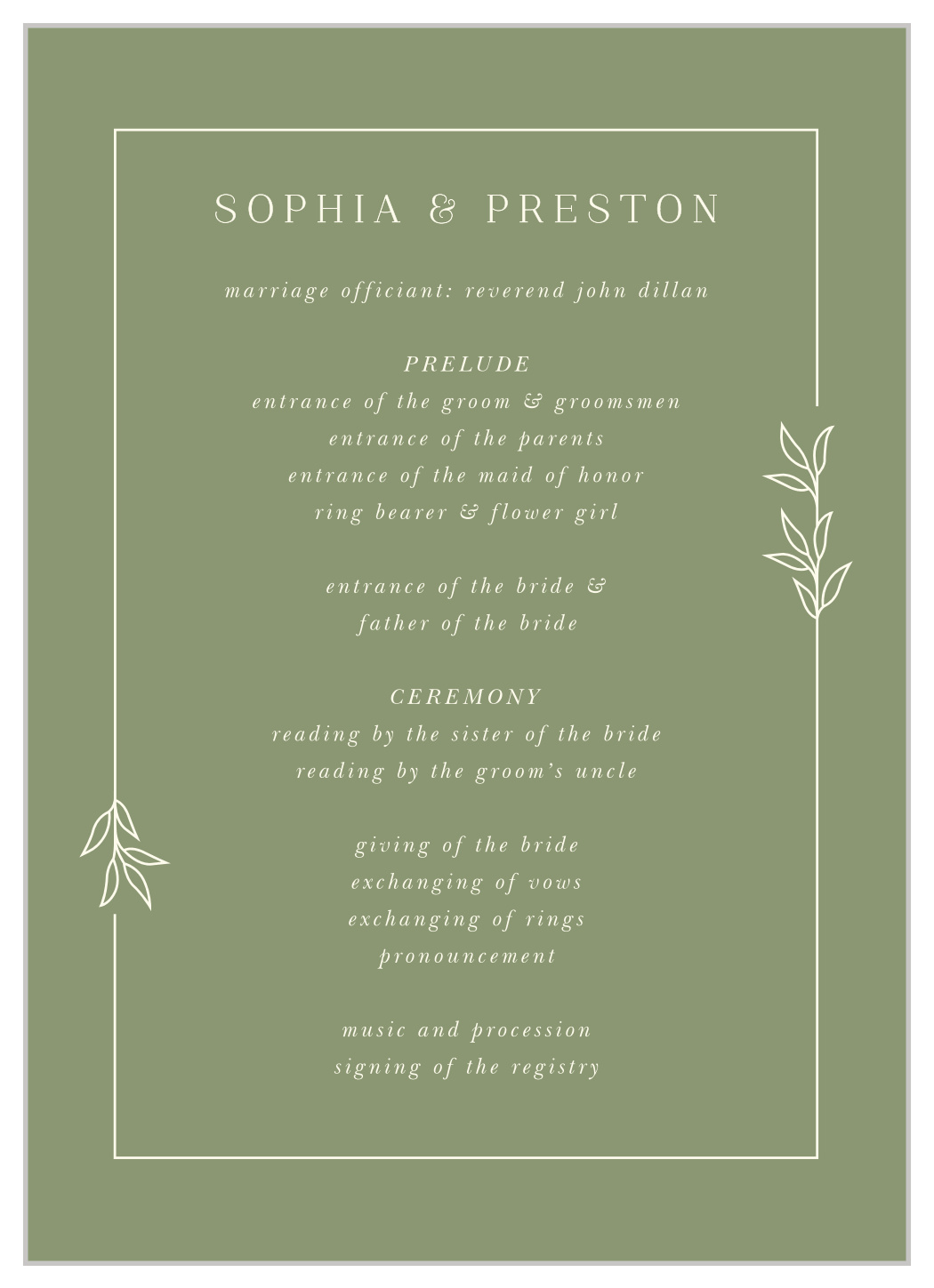 Mod Monogram Wedding Programs by Basic Invite