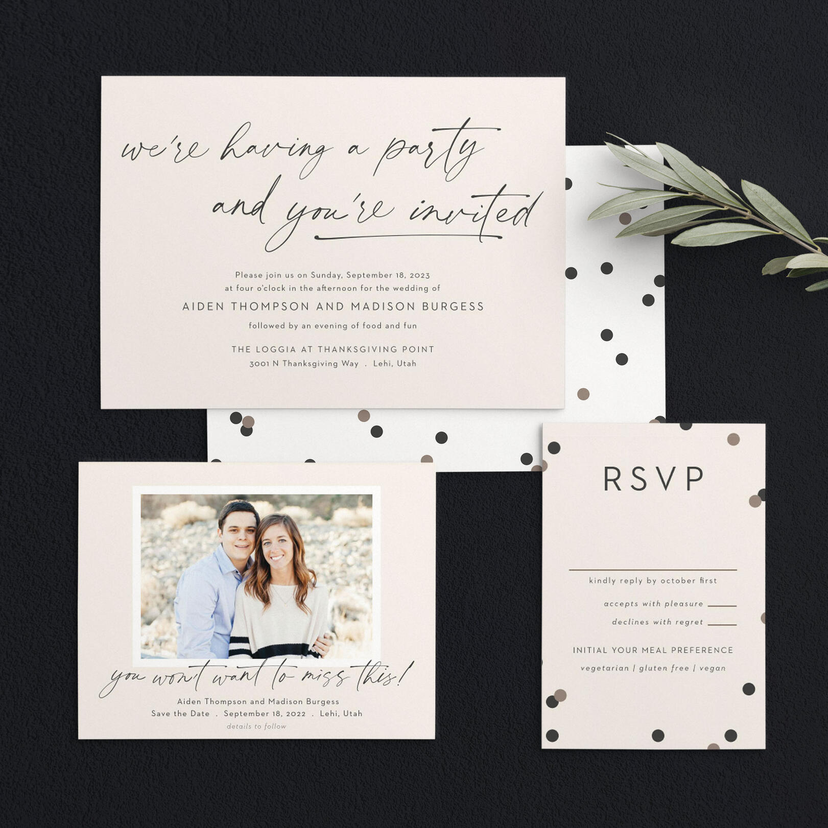 Party Party Wedding Invitations by Basic Invite