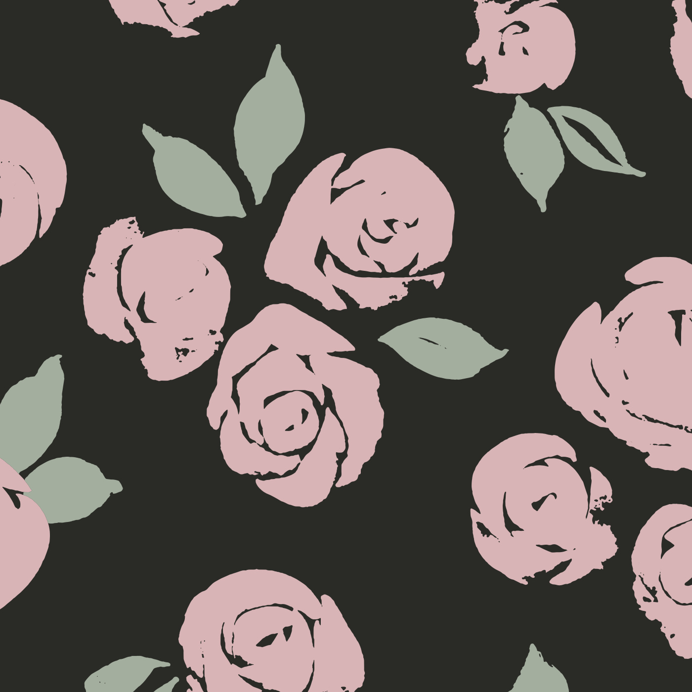 Stamped Roses Peel And Stick Removable Wallpaper | Love vs. Design